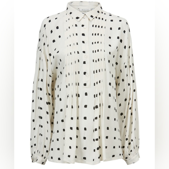 Masai | Tops | Nwot Masai Copenhagen Blouse Polka Dot Box Print Badisso ...